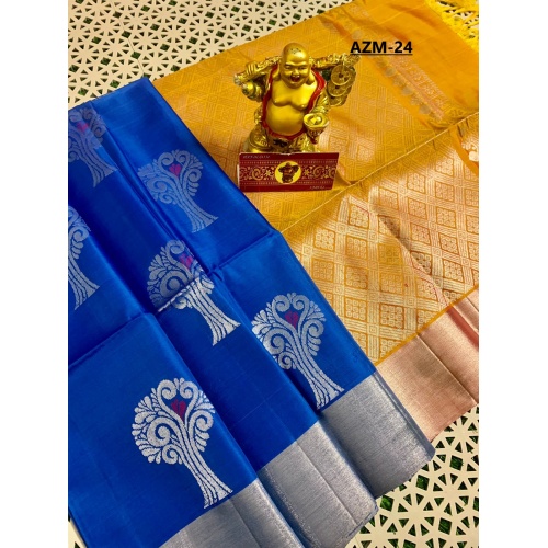 A New arrival of party wear pure handloom kanji Varam pure silk saree ...